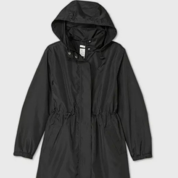 a new day | Jackets & Coats | A New Day Womens Rain Coat Jacket Black M ...